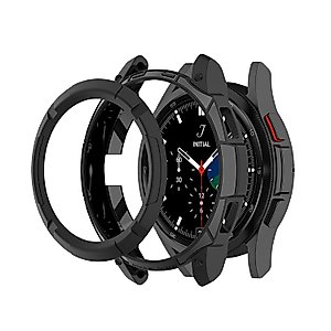 TenCloud Bezel Case Compatible with Samsung Galaxy Watch 4 Classic 42MM 46MM Watch Rotatable Bezel Inserted Cover Protector for Galaxy Watch 4 Classic Case (Black, 42mm)