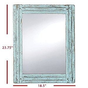 Foreside Home & Garden FMIR06224 Heartland Mirror Blue