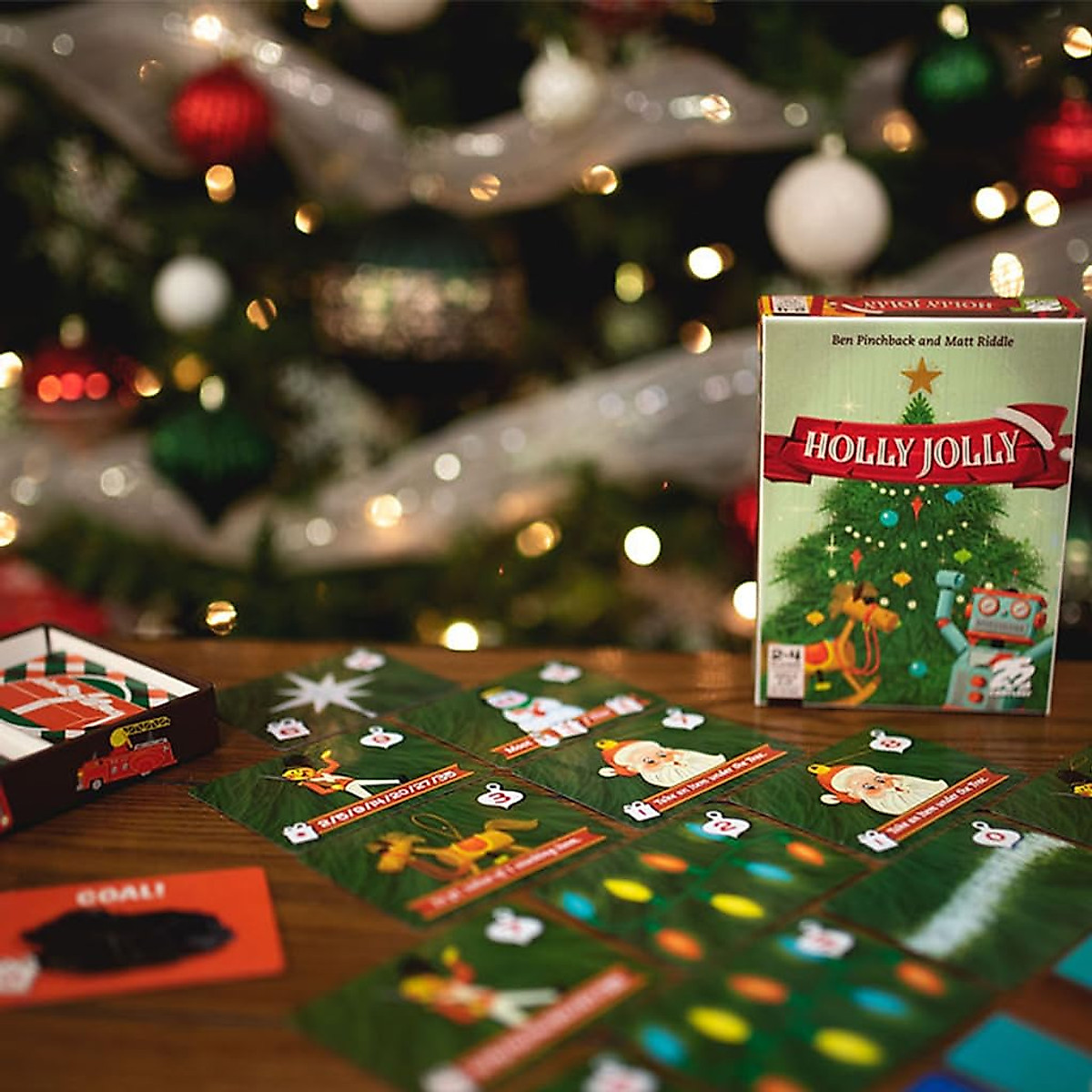 Holly Jolly , Christmas Themed Family Card Game , Collect Presents Ornaments & Stockings - 25th Century Games