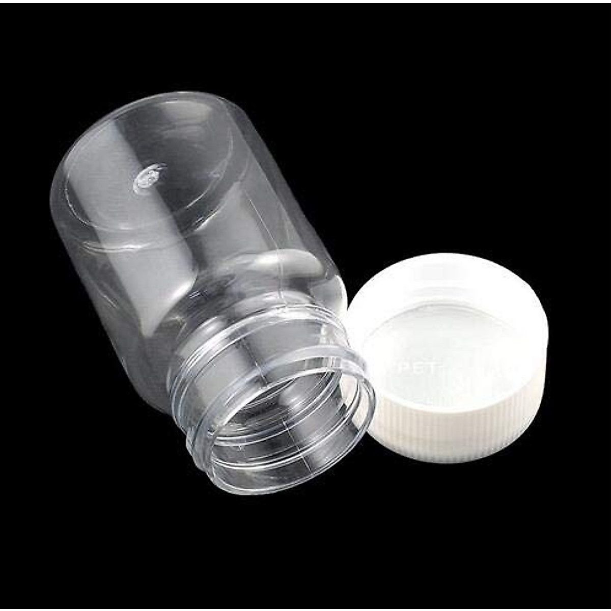 12PCS 100ML 3.4OZ Transparent Empty Plastic Bottles with White Screw Cap Holder Storage Box Refillable Portable Durable Container Jar Pot for Travel Daily Life