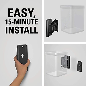 Sanus Universal Speaker Wall Mount for Small Speakers Compatible with Bose, Harmon Kardon, JBL, KEF, Klipsch, Roku, Polk, Sony & Others - Pair