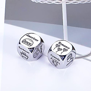 Funny Gifts for Girlfriend Boyfriend Valentines Day Gifts Anniversary Romantic Gifts for Him Her Metal Dice Date Night Gifts for Couples Husband Wife Birthday Naughty Dice for Women Men