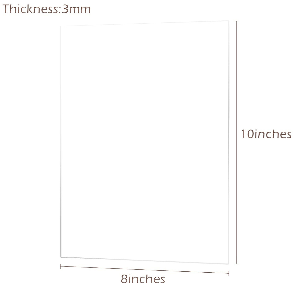 8x10 Inch Clear Acrylic Sign Blank- 5 Pack Acrylic Blank Signs Acrylic Wedding Sign, DIY Clear Acrylic Sign 8x10 Acrylic Sheet 1/8 inch Thick for Wedding Sign, Acrylic Table Sign for Party Events