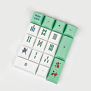Mahjong Style PBT Dye-sub Keycaps with Puller for 61/64/87/96/104 Keys GH60 RK61 Matrix Joke Custom Mechanical Gaming Keyboard