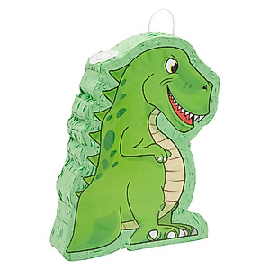 BLUE PANDA Dinosaur Pinata for Boys Birthday Party Supplies, Fun Dino Decorations, Green (Small, 13.8 x 3.0 x 13.5 in)