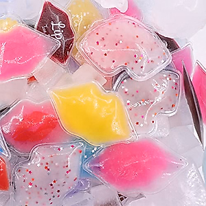 Ice Pack for Lip Filler, Lip Ice Pack Bulk Small Ice Pack for Mouth, Injections, Injuries, Bruises (Pink (40 Count))