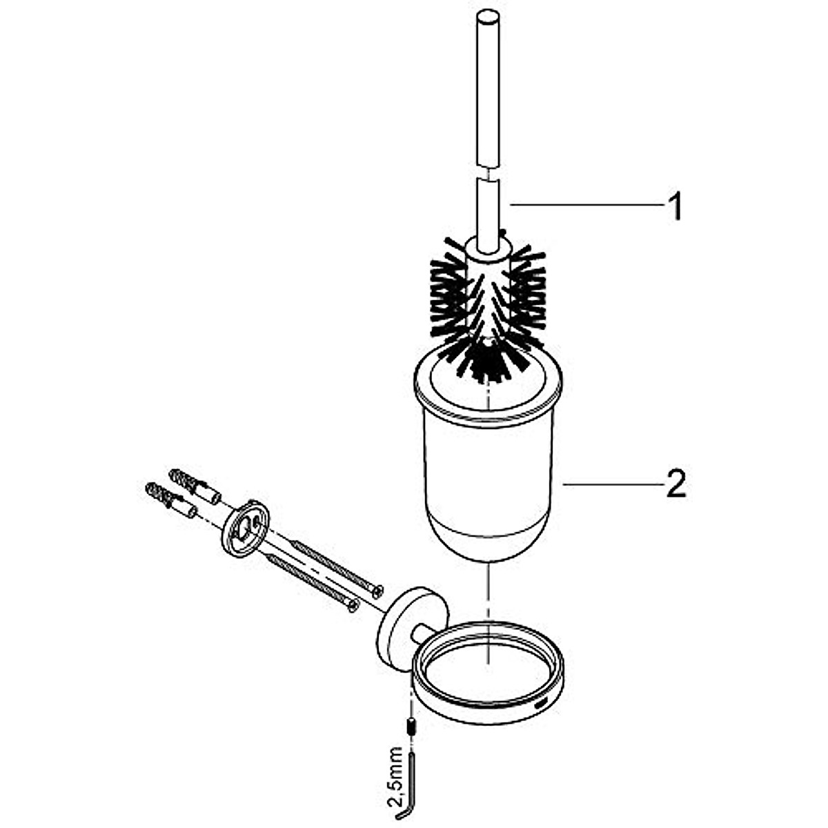 Grohe 40407001 Essentials Guest Bathroom Set, 3-In-1