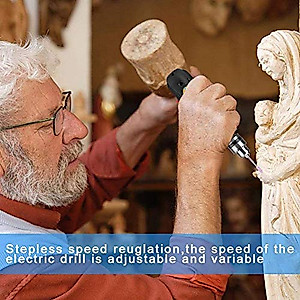 72W Micro DIY Electric Handle Drill ，Adjustable Variable Speed Mini Hand Held Power Tools Hobby Drill Electronic Grinder/Metal Jewelry, Wood, Jade, Small Handicraft,Collection Hobby,Drilling,Grindin