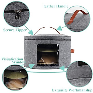 Hat Box,Hat Storage Box,Stackable Round Brim Hats Organizer Bag Container for Closet,Travel Hat Boxes for Women,Collapsible Cowboy Hat Organizer,Stuffed Animal Toy Storage,FoldableTravel Cap Boxes