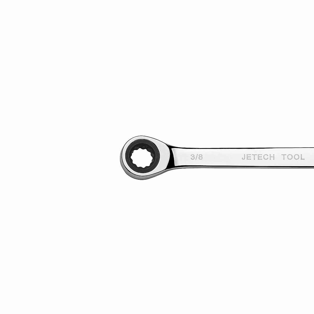 Jetech Double Box End Ratcheting Wrench (3/8 Inch x 7/16 Inch) - Heavy Duty Cr-V Box Ratcheting Gear Spanner