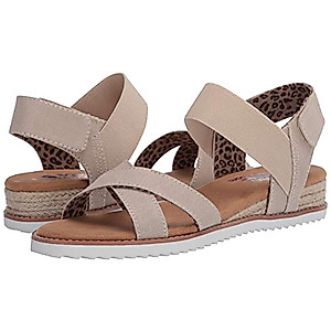 Skechers womens Desert Kiss - Secret Picnic Flat Sandal, Natural, 8 US