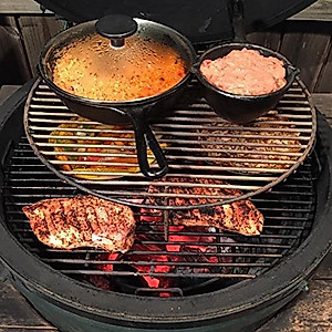 Aura outdoor products Stack Rack Grill Extender for Big Green Egg, Kamado Joe, Vision Grills and More!