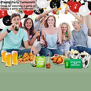 WNINK 6 Pcs Sage Green Plastic Tablecloth for Rectangle Tables Waterproof Green Disposable Table Cover Green Tablecloths for Birthday Wedding Bridal Shower Engagement Parties (54 x 108 Inch)