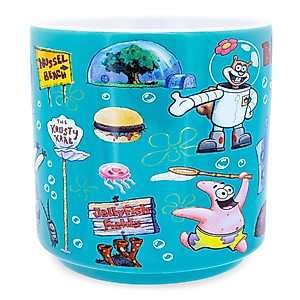 Silver Buffalo SpongeBob SquarePants Bikini Bottom Ceramic Mug | Coffee Cup For Espresso, Tea, Cocoa | Holds 13 Ounces