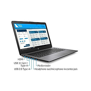 HP Stream 14" HD WLED-backlit Student Laptop, AMD A4-9120e, 4GB DDR4, Radeon R3, 64GB eMMC, Wi-Fi 5 (2x2), Bluetooth 5, Webcam, Windows 10 S, Accessory Bundle, Wireless Mouse, 1-Yr Office 365 Personal