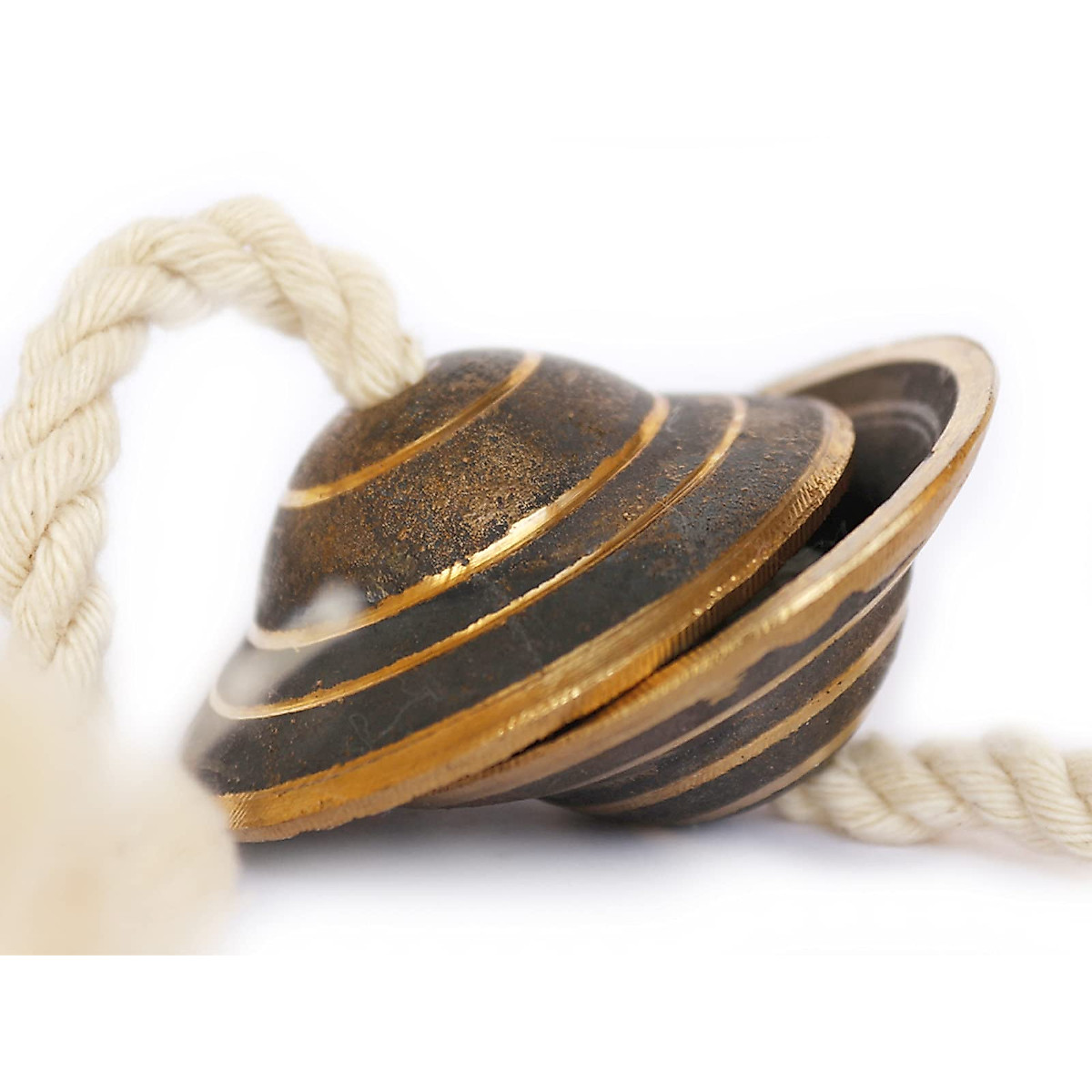 De Kulture Handmade Pure Kansa Mini Manjeera Indian Small Hand Cymbal Clapper Bell For Religious Ceremonies Bhajans, 2X1 (DH) Inches