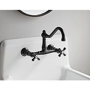 Kingston Brass GCLWS22187 Petra Galley 22" x 18" Cast Iron Wall Mount Utility Sink, White