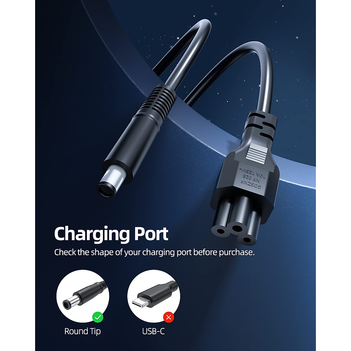 90W 65W AC Adapter Fit for Dell Latitude Laptop Charger, Fit for All Dell Latitude Series Round Connectors 19.5V 4.62A