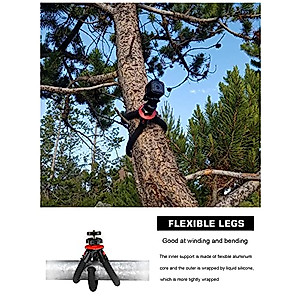 Lammcou Flexible Action Camera Tripod for GoPro Hero 11 10 9 8 Insta360, Bendable Small Mini Action Camera Gorrila Tripod - Perfect for Travel and Adventure