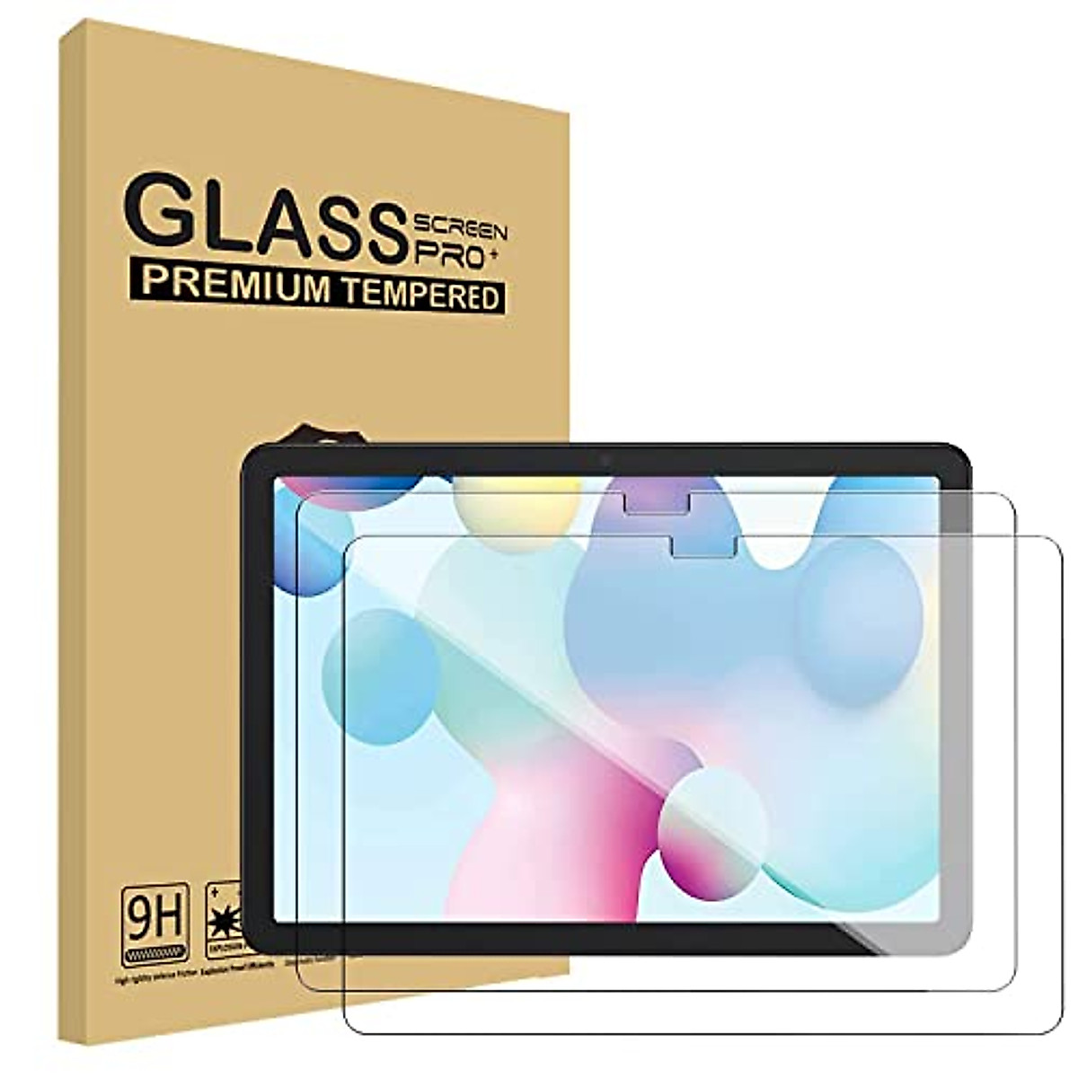 (2 Pack) TDA Glass Screen Protector for TCL Tab 10 5G 10.1" Tablet (Model: 9183W) 2022 Release/TCL TAB 10S 10.1 inch Tablet (Model: 9081X/9080G) Tempered Glass Screen Film, Anti Scratch, Bubble Free