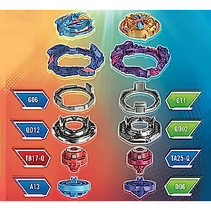 Beyblade Burst QuadStrike Ultimate Evo Valtryek V8 and Divine Xcalius X8 Spinning Top Dual Pack, 2 Battling Game Top Toy for Kids Ages 8 and Up
