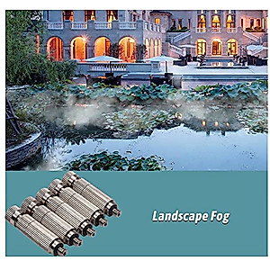 MroMax Copper Nickel Plated Misting Nozzle - 3/16inch Threaded 0.15mm Orifice Dia Fogging Spray Head for Outdoor Cooling System Silver Tone 5Pcs