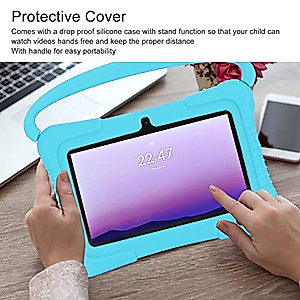 HEEPDD Toddler Tablet, 110-240V 7 Inch Kids Tablet Dual Camera Quad Core Processor 2GB 32GB for Android 10 for Entertainment (US Plug)