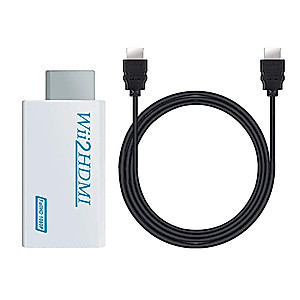 COLFULINE Wii to HDMI Converter, HDMI Output with 3.5mm Audio Jack, Supports NTSC and PAL, Easy Operation