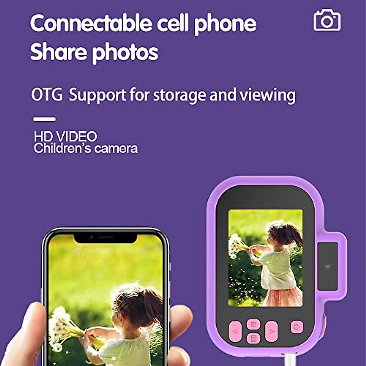 Cute Mini Selfie Camera 4000W Pixel Digital Toy for Boys Girls Students, Digital Camera Screen Kids Camcorde with Soft Lighting Eye Protection Christmas Birthday Festival Gift