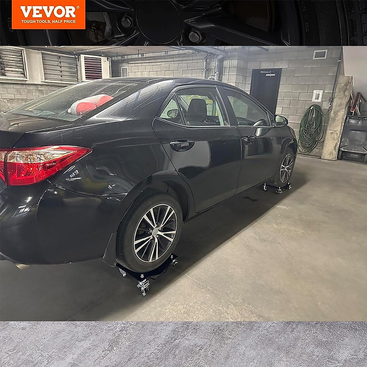 AFMZBIS Wheel Dolly, 6000 lbs Car Moving Dollies, Car Dolly Set of 2 Piece, Heavy-Duty Car Tire Dolly Cart Moving Cars, Trucks, Trailers, Motorcycles, and Boats