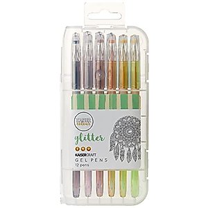 Kaisercraft Gel Pen Set-Glitter-12, Multi-Colour, 8.5 x 17 x 3 cm