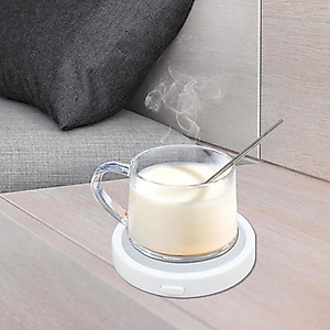Bothyi USB Coffee Heater Desktop Tea Beverage Keep Warm Drinking Cup Heating to 90° C, White