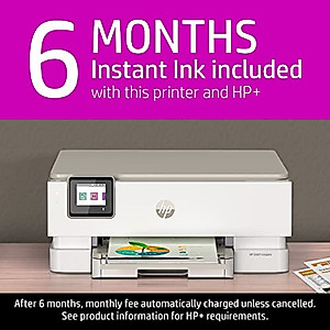 HP ENVY Inspire 7255e Wireless Color All-in-One Printer with bonus 6 months Instant Ink (1W2Y9A) White
