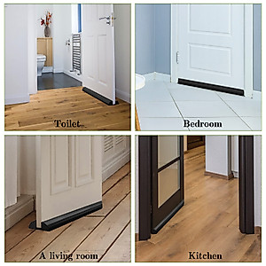 Door Draft Stopper 36inch-Adjustable Under Door Draft Blocker, Double Side Draft Stopper for Bottom of Door Insulator Door Sweep Weather Stripping Soundproof