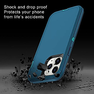 I-HONVA for iPhone 11 Pro Case Shockproof Dust/Drop Proof 3-Layer Full Body Protection [Without Screen Protector] Rugged Heavy Duty Durable Cover Case for Apple iPhone 11 Pro 5.8 Inch,Turquoise