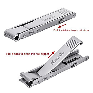 KEDSUM Professional Portable Manual Nose & Ear Hair Trimmer, No Batteries Required, Stainless Steel Nose Hair Remover for Men & Women,Come with a Fingernail Clipper