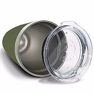 LaserGram 20oz Vacuum Insulated Tumbler Mug, Santa Muerte, Personalized Engraving Included (Camo Green)