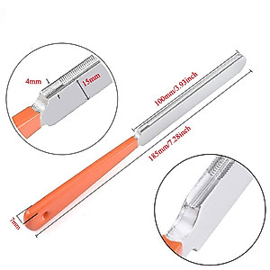 Guitar Neck Notched Straight Edge Luthiers Tool with Guitar Fret File, Fret Rocker, Fingerboard Guards Protectors and Grinding Stones for Gibson 24.75" and Fender 25.5" Electric Guitars