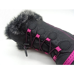 ICEFACE Kids Winter Snow Boots Waterproof and Insulated for Girls and Boys (11 M US Little Kid, Pink)