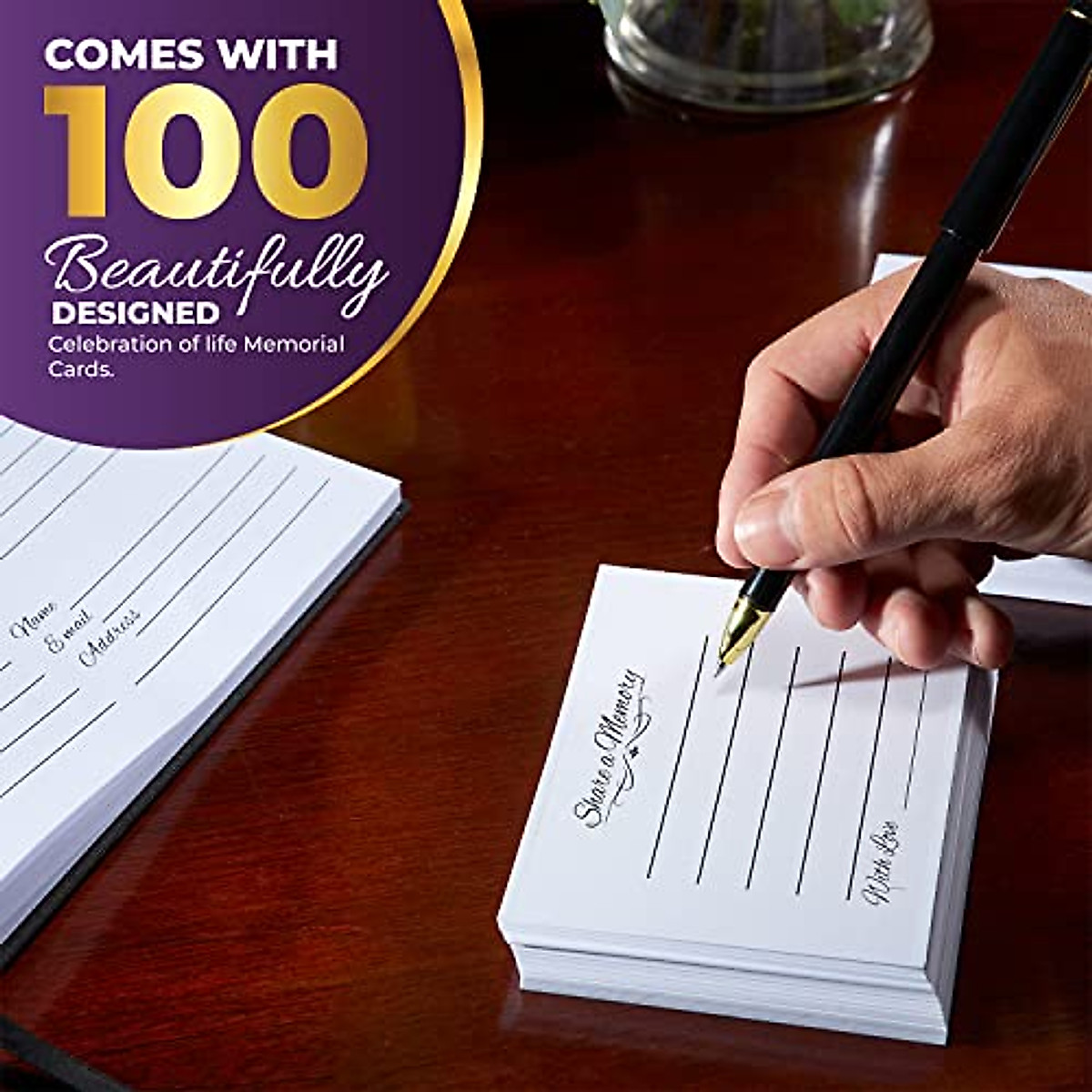 SAMKEDOO Funeral Guest Book | Funeral Book | Guest Book for Funeral | Celebration of Life | Funeral Guest Book for Memorial Service | Celebration of Life Guest Books | Share a Memory Cards