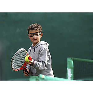 Freebee Unisex Kids Sports Safety Glasses Protective Goggles for basketball soccer (transparent grey)