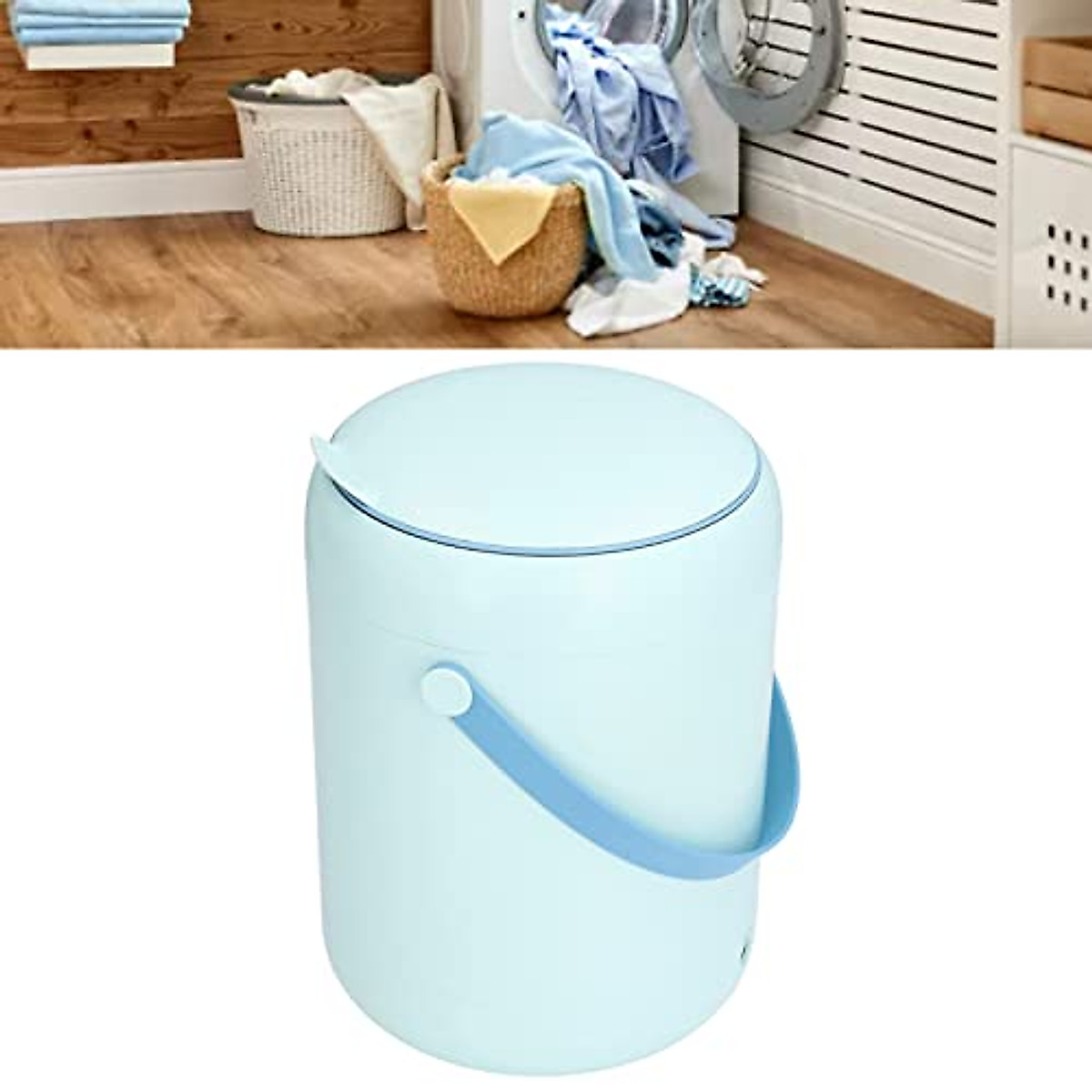 Portable Washing Machine, Lavadora Portatil, Portable Washer, Mini Washing Machine, Intelligent Underwear Washer 3L Capacity US Plug 100‑240V(blue)