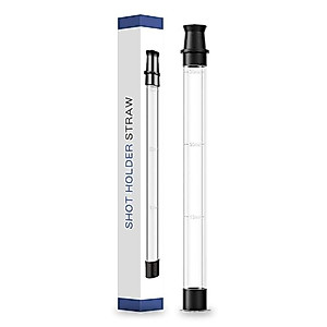 Shot Straw, Alwenid Shot Tube Holder Drinks Straw for Liquor, Beach Pool, Parties, Fits All Standard Bottles, Glasses, Tumbler, BPA-Free, Dishwasher Safe