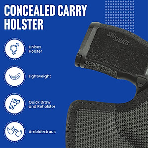 DeSantis Nemesis Pocket Holster for Pistols, Ambidextrous, Unisex Gun Holster, Made Tacky Material, Fits SIG P365, SIG P365 XL, SIG P365 SAS, SIG P365 with Manual Safety, Black