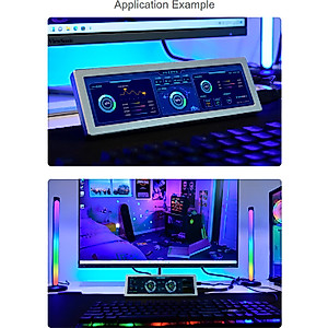 for All Raspberry Pi/AI Computer Jetson Nano/PC Windows 11/10 / 8.1/8 / 7, 8.8" IPS Side Monitor 480x1920 No Touch HDMI Display Port Built-in HiFi Speaker, with CNC Process Alloy Enclosure