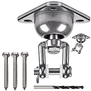 ZGCY Heavy Duty, Stainless Steel Swing Hanger of Round Shape 360° Rotation +30° Swing, Gym Hanging sandbags, Yoga, air Dance, Rotating Tires, Rotating Pendulum Hanging Items