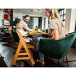 hauck Alpha+ Grow Along Adjustable Wooden Highchair Seat, Beechwood, Natural