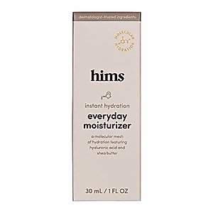 hims everyday moisturizer for men - Energize Skin, Lock in Hydration - Hyaluronic Acid, Shea Butter, Lightweight Formula, Ocean Scent - Vegan, Cruelty-Free, No Parabens - (1oz)