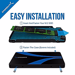 SABRENT M.2 SATA SSD to 2.5 Inch SATA III Aluminum Enclosure Adapter (EC-M2SA) [Not NVMe]