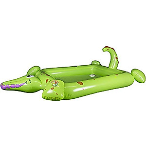 Poolmaster Crocodile Spray Inflatable Kiddie Swimming & Wading Pool for Toddlers